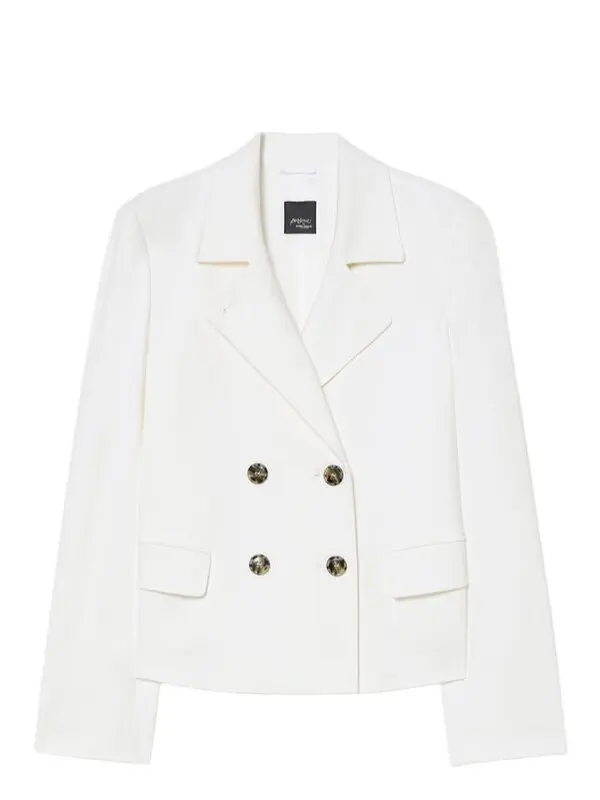 Marina Rinaldi Flared Fit Pea Coat - White