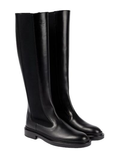 JIL SANDER Leather Knee-high Boots - Black