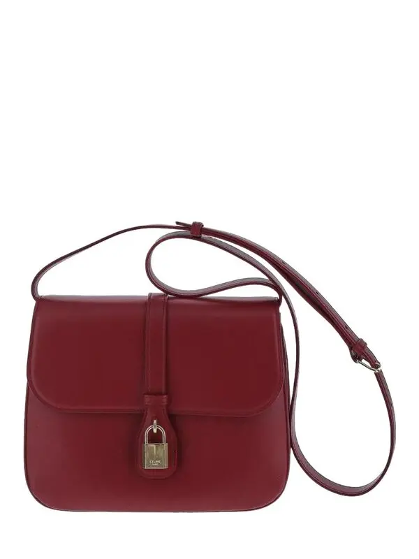 Celine Lock Shoulder Bag - Red