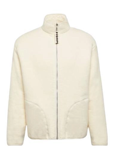 JIL SANDER Cotton Fleece Zip-up Jacket - White