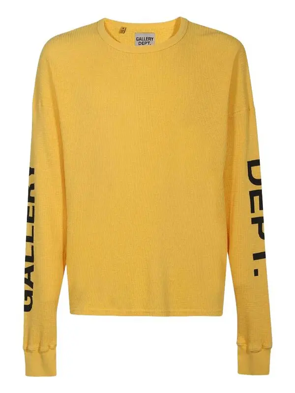 GALLERY DEPT. Logo Round-necked T-shirt - Yellow
