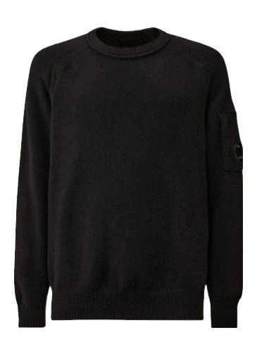 C.P. COMPANY Crew Neck Long-sleeved Knitwear - Black
