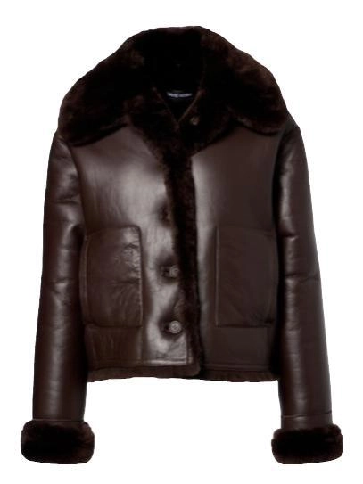 David Koma Reversible Shearling And Leather Jacket - Black