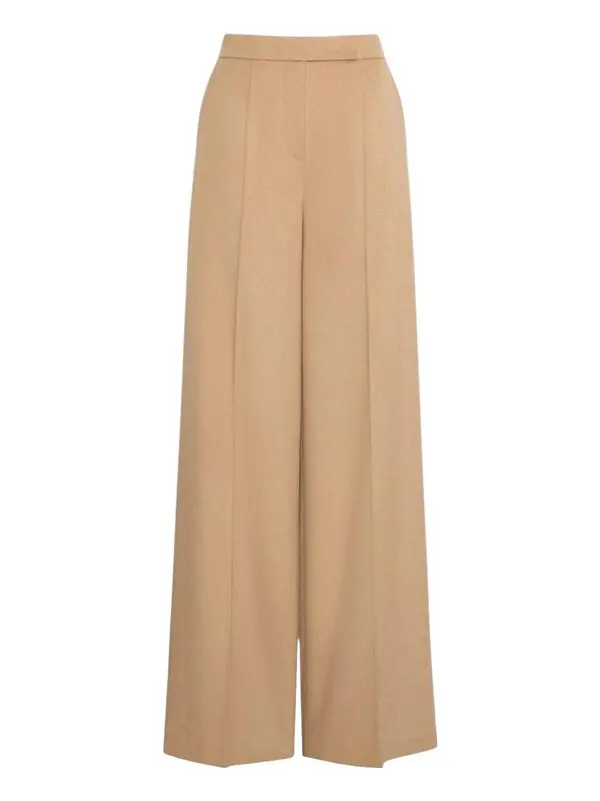 Max Mara Wide Leg Camel Trousers - Nude