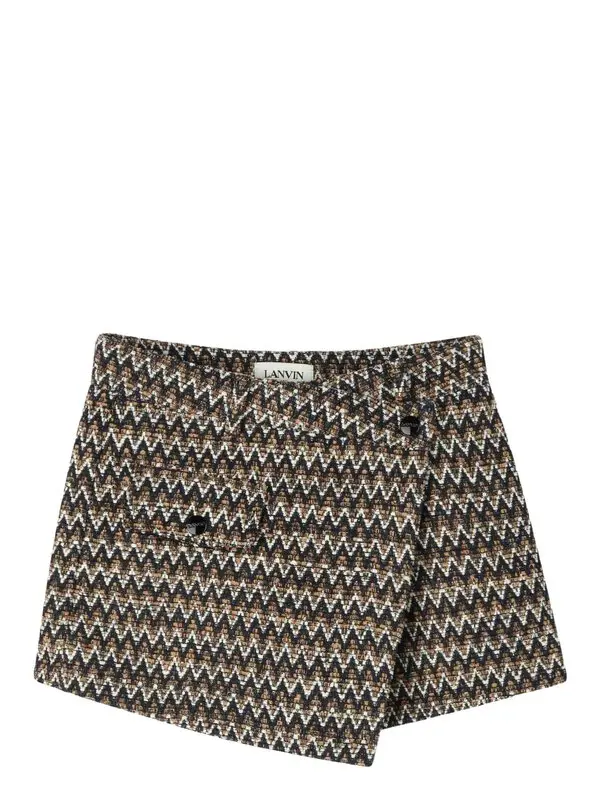LANVIN Asymmetrical Hem Shorts - Black