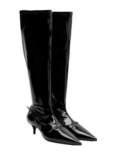 Magda Butrym Patent Leather Knee-high Boots - Black