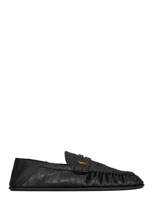 Saint Laurent Le Loafer Foldable Eel Loafers - Black