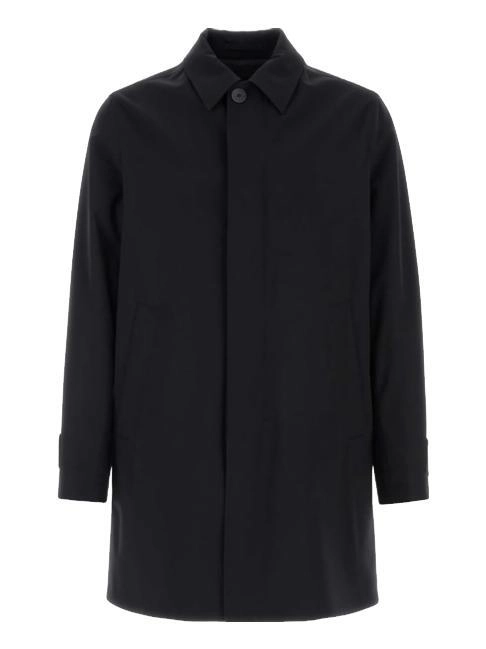 Herno Long-sleeved Trench Coat - Black