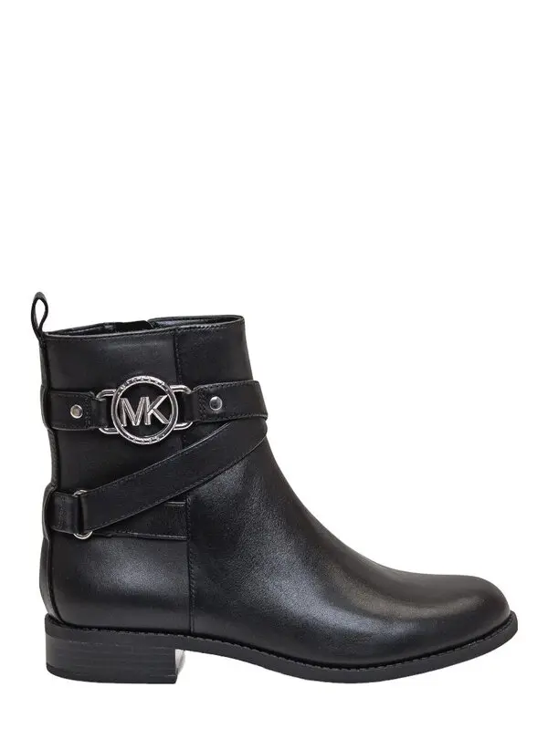Michael Kors Rory Logo Plaque Boots - Black