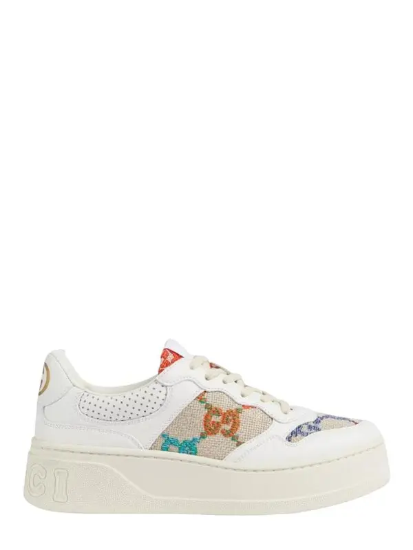 Gucci Gg Lace-up Sneakers - White