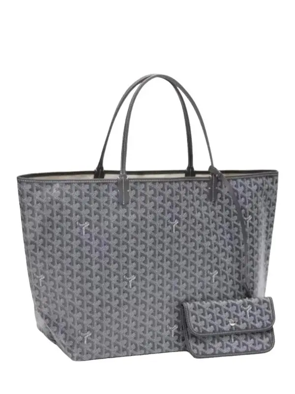 Goyard Large Printed Tote Bag With Pouch - Gray