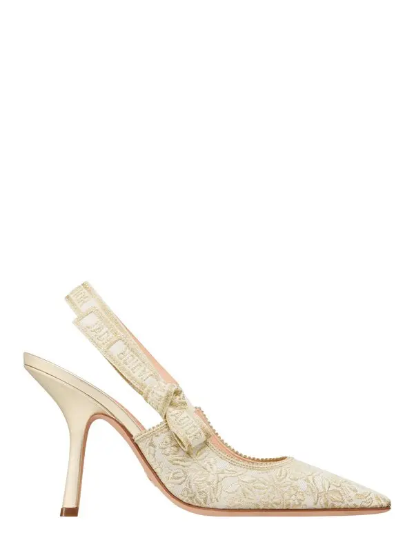 Dior J'adior Slingback Pump With Millefiori Embroidery - Nude