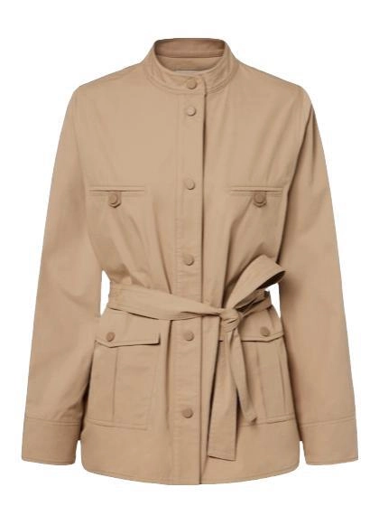 YVES SALOMON Belted Cotton Jacket - Nude
