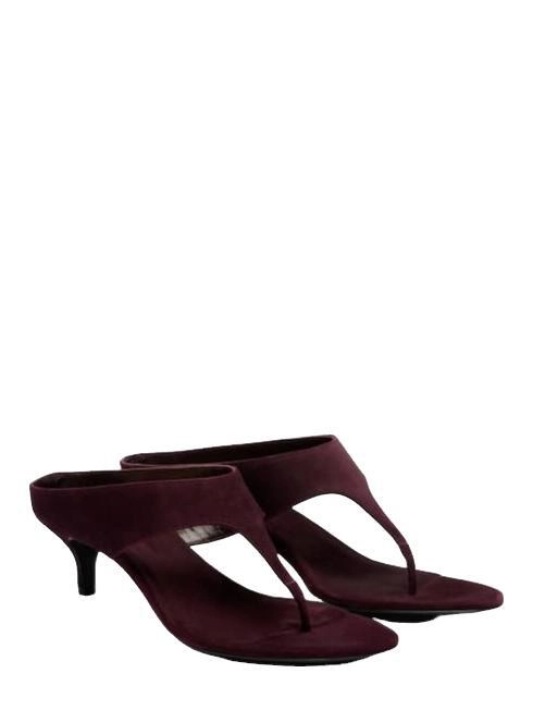 Magda Butrym Suede Thong Sandals With Kitten Heels - Black