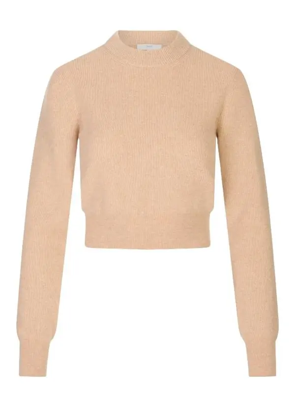 Malo Long-sleeved Sweater With Ribbed Details - Nude