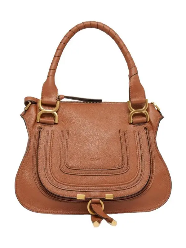 Chloé Logo Saddle Handbag - Brown