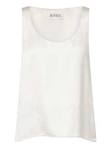 RÓHE Twill Sleeveless Tank Top - White