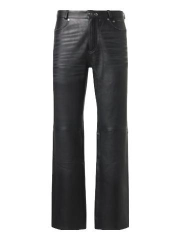 Our Legacy High-waisted Straight Leather Pants - Black