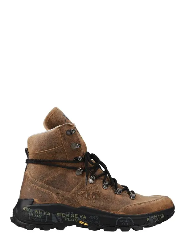Premiata Lace-up High-top Sneakers With Vibram Sole - Green