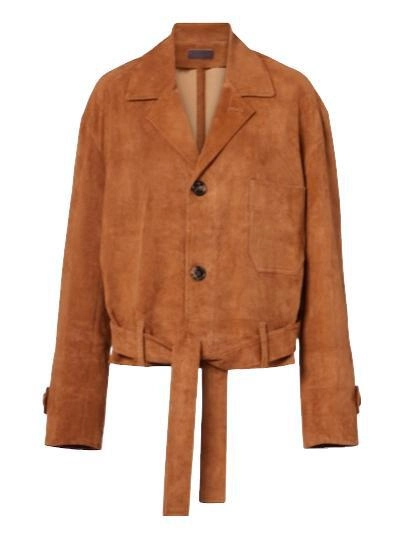 Stouls Alfi Suede Belted Jacket - Brown