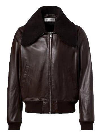 Our Legacy Nordic-style Leather Bomber Jacket - Black