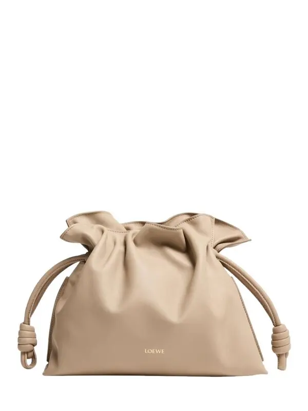 Loewe Medium Flamenco Clutch In Nappa Calfskin - Beige