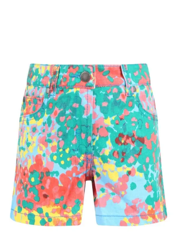 Stella McCartney Printed Denim Shorts - Pink