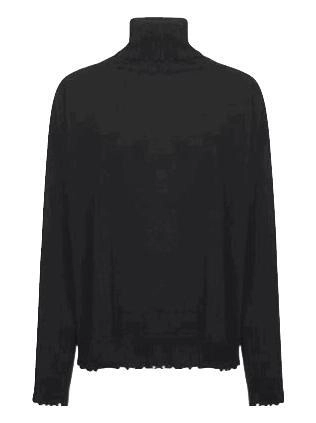 UMA WANG Long Sleeve High Neck Sweater - Black
