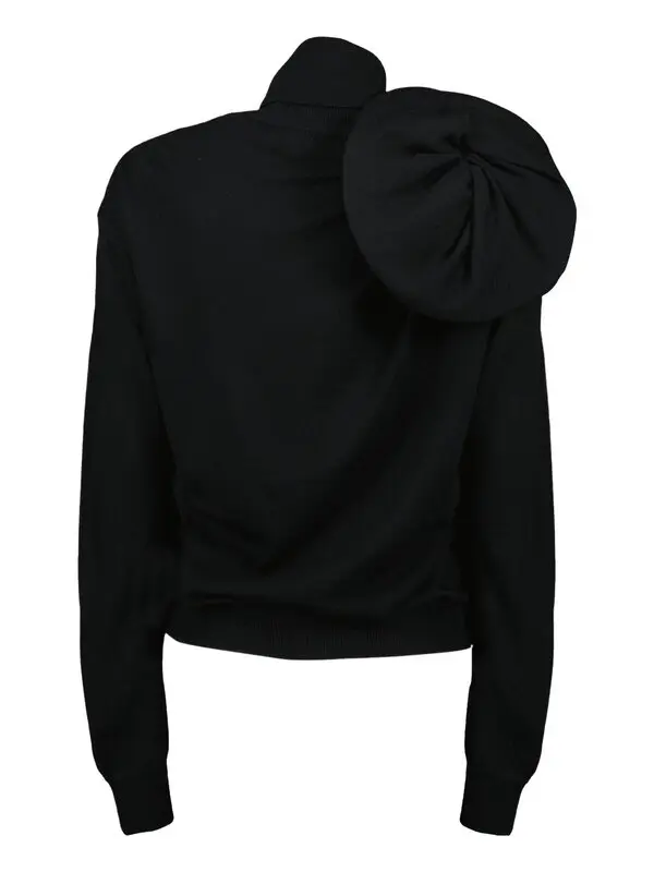 Moschino Turtleneck Sweater With Shoulder Embellishment - Black