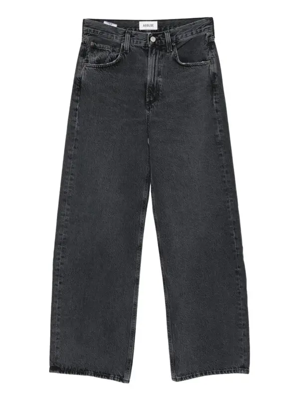 AGOLDE Five-pocket Denim Trousers - Black