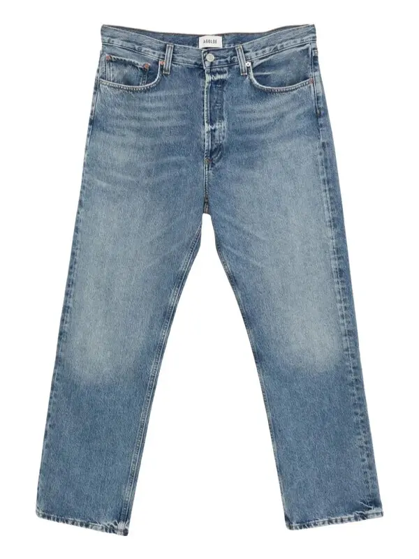 AGOLDE Five-pocket Straight Leg Denim Trousers - Blue