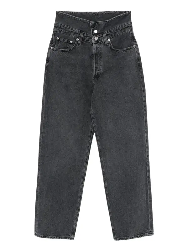 AGOLDE High-waisted Straight Leg Jeans - Black