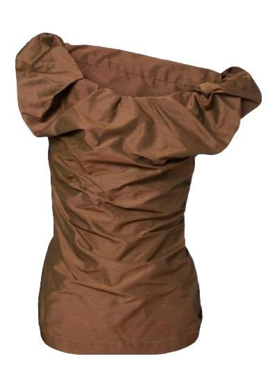 VIVIENNE WESTWOOD Ginnie Off-shoulder Ruffled Top - Brown