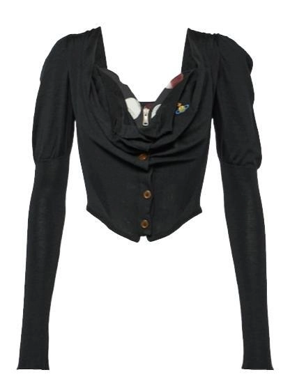 VIVIENNE WESTWOOD Puff Sleeve Wool And Silk Top - Black