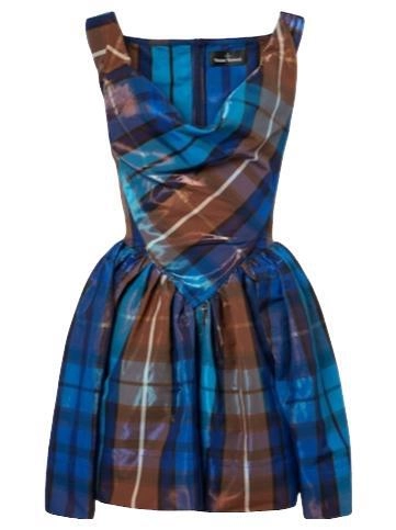 VIVIENNE WESTWOOD Checked Mini Dress - Blue