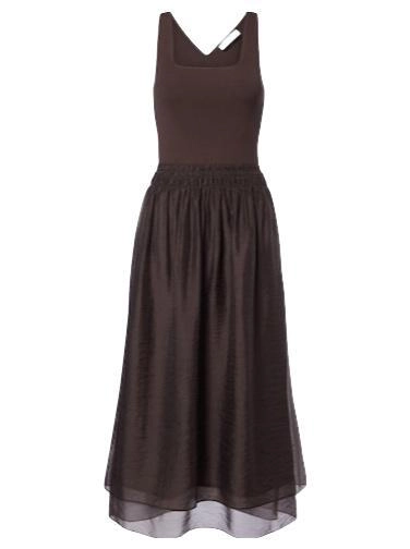 Vince Pleated Rib-knit Midi Dress - Black
