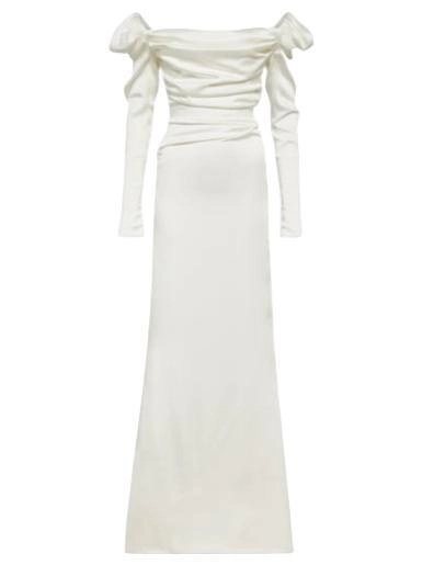 VIVIENNE WESTWOOD Starry-print Crepe Satin Bridal Gown - White