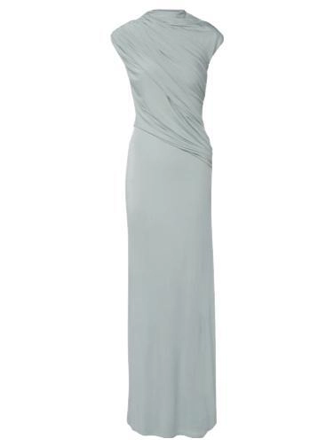Tove Saffron Draped Jersey Maxi Dress - Gray