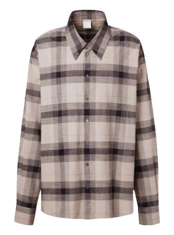 Calvin Klein Tyson Checked Cotton Shirt - Nude