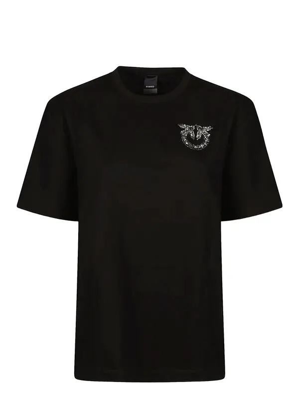 Pinko Short Sleeve Crewneck T-shirt - Black