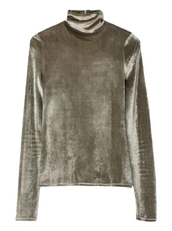 LEMAIRE Long-sleeve Turtleneck Top - Green
