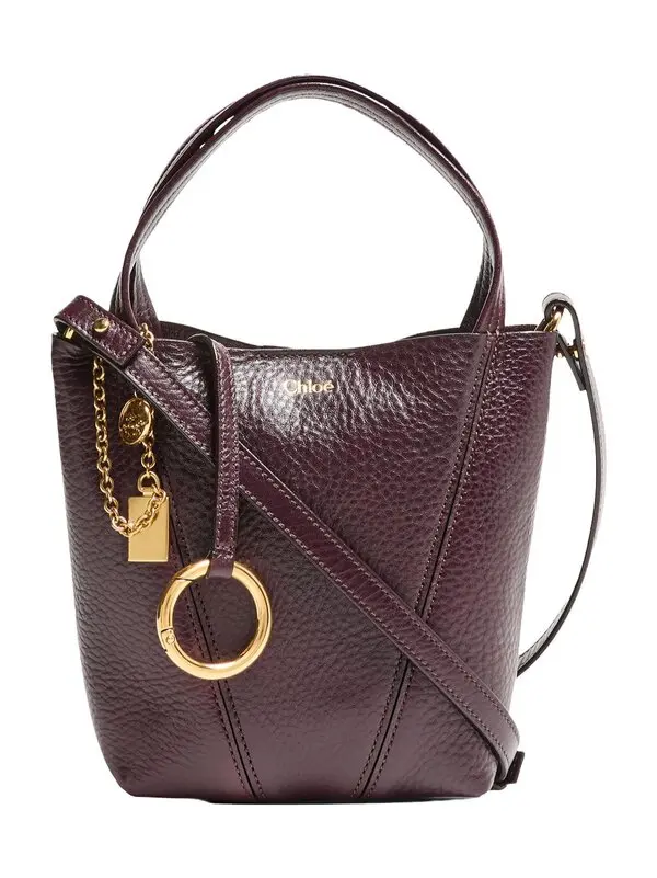 Chloé Spin Grain Leather Tote Bag - Purple