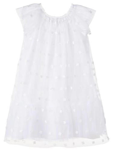 Bonpoint Lisabeth Embroidered Tulle Dress - White