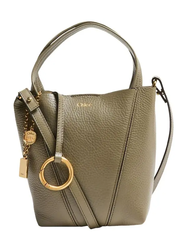 Chloé Spin Grain Leather Tote Bag - Green