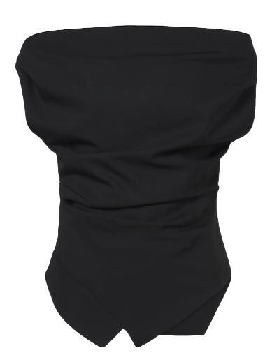 RÓHE Draped Asymmetric Top - Black