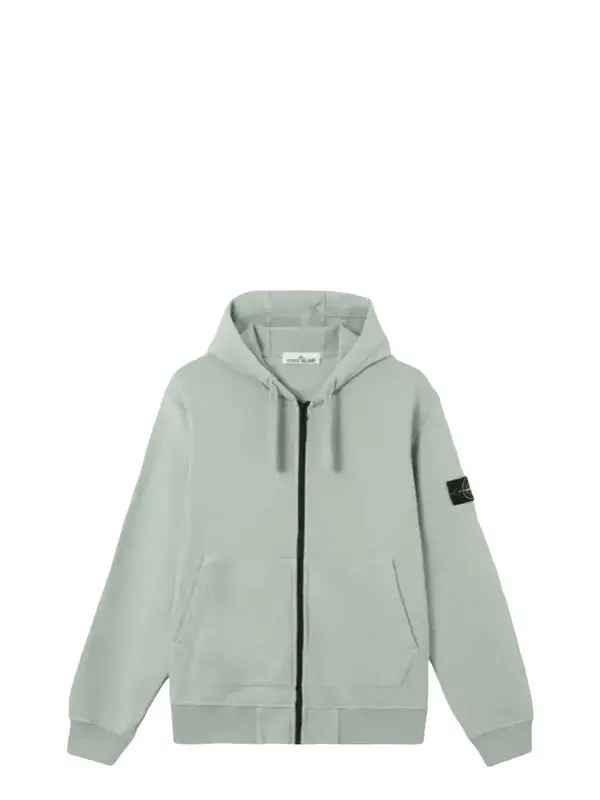 Stone Island Zip-up Hoodie - Green