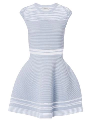 Simkhai Esri Knit Fit-and-flare Mini Dress With Lace Trim - White