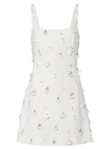 Simkhai Ziva Embellished Crepe Mini Dress - White