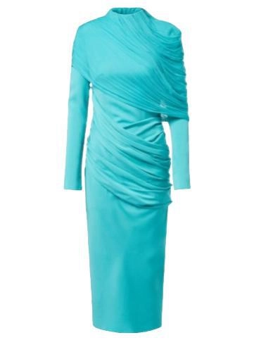 Christopher Esber Veil Draped Caped Midi Dress - Green