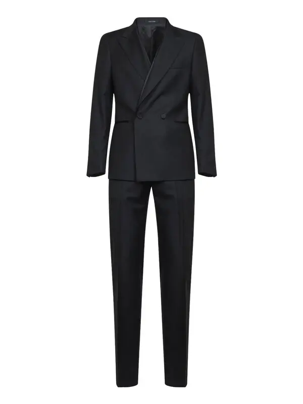 Tagliatore Double-breasted Tailored Suit - Black